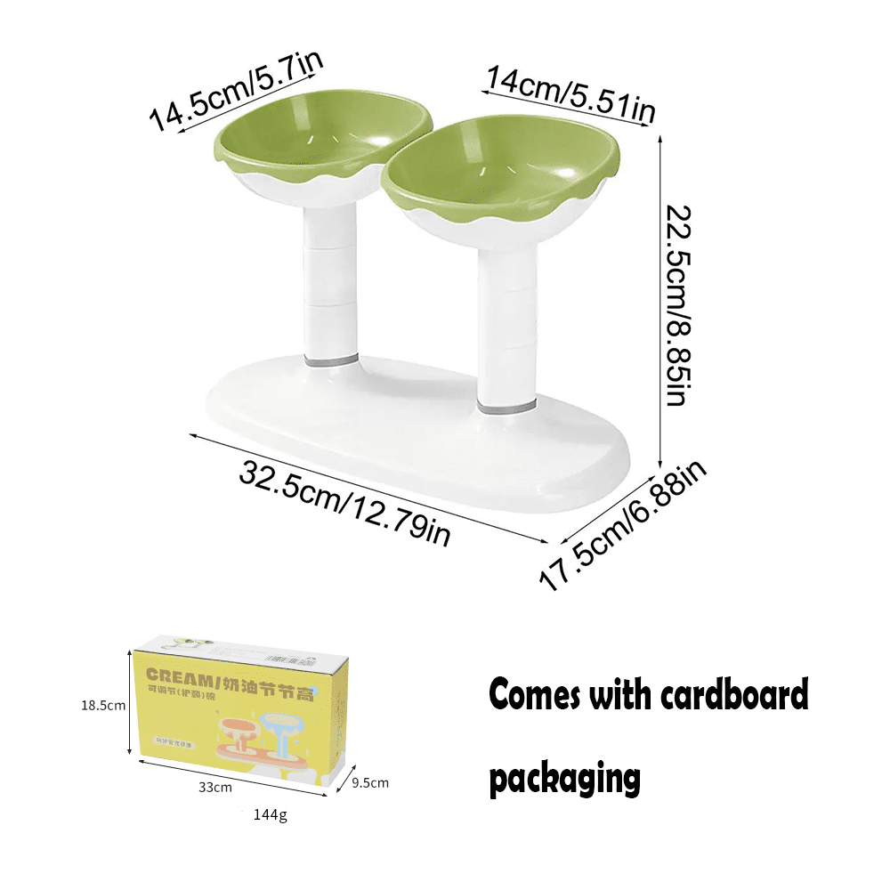 Adjustable cream step-by-step combination bowl new double bowl feeding ...