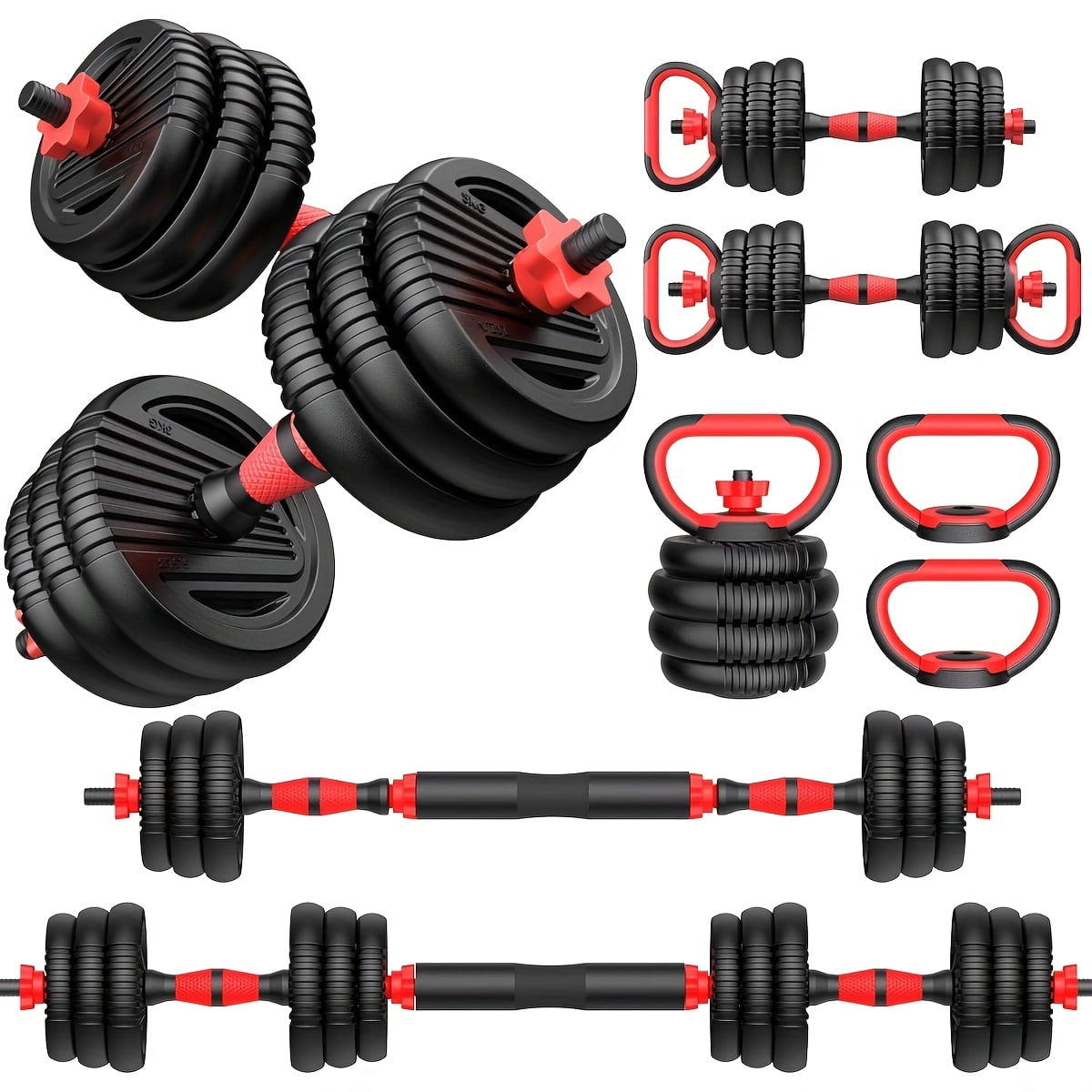 Adjustable dumbbell set, 70/ 90lbs Free Weights set with upgraded nut ...