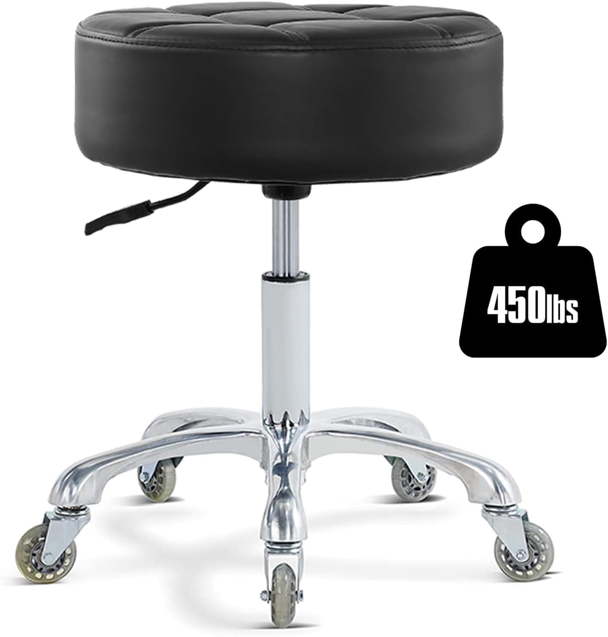 Adjustable height stool with wheels, suitable for massage, medical ...