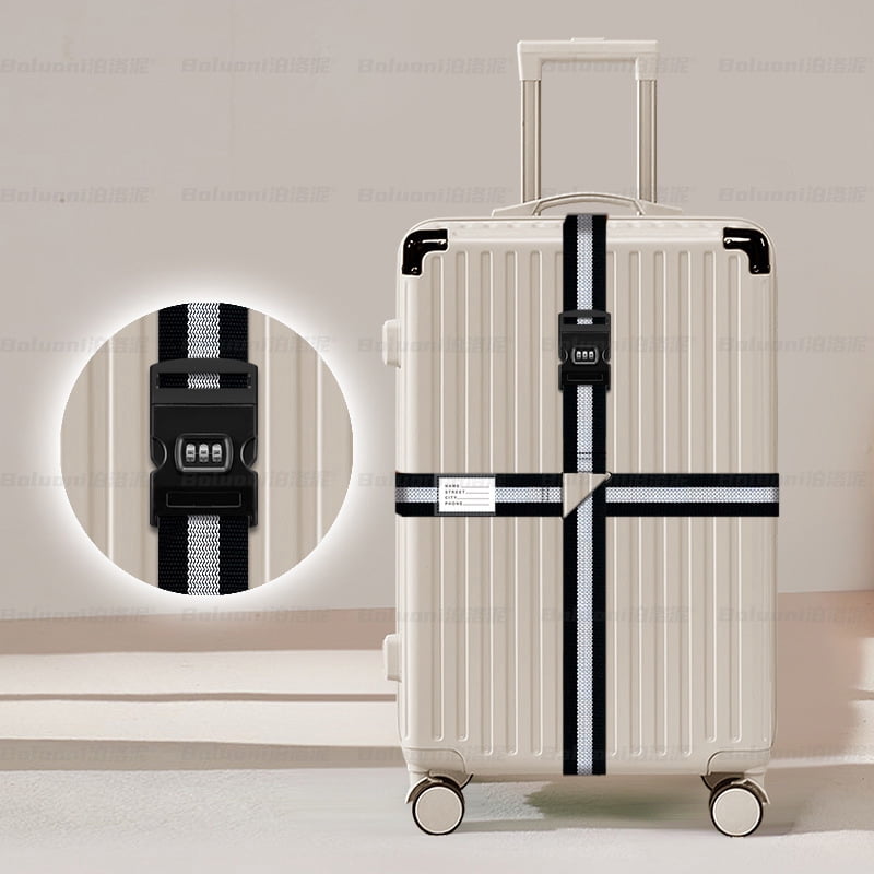 Adjustable password lock luggage strap, anti-theft luggage buckle ...