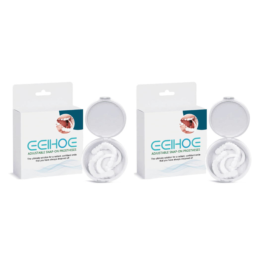 Adjustable snap-on dentures, teeth modification, gap filling, braces ...