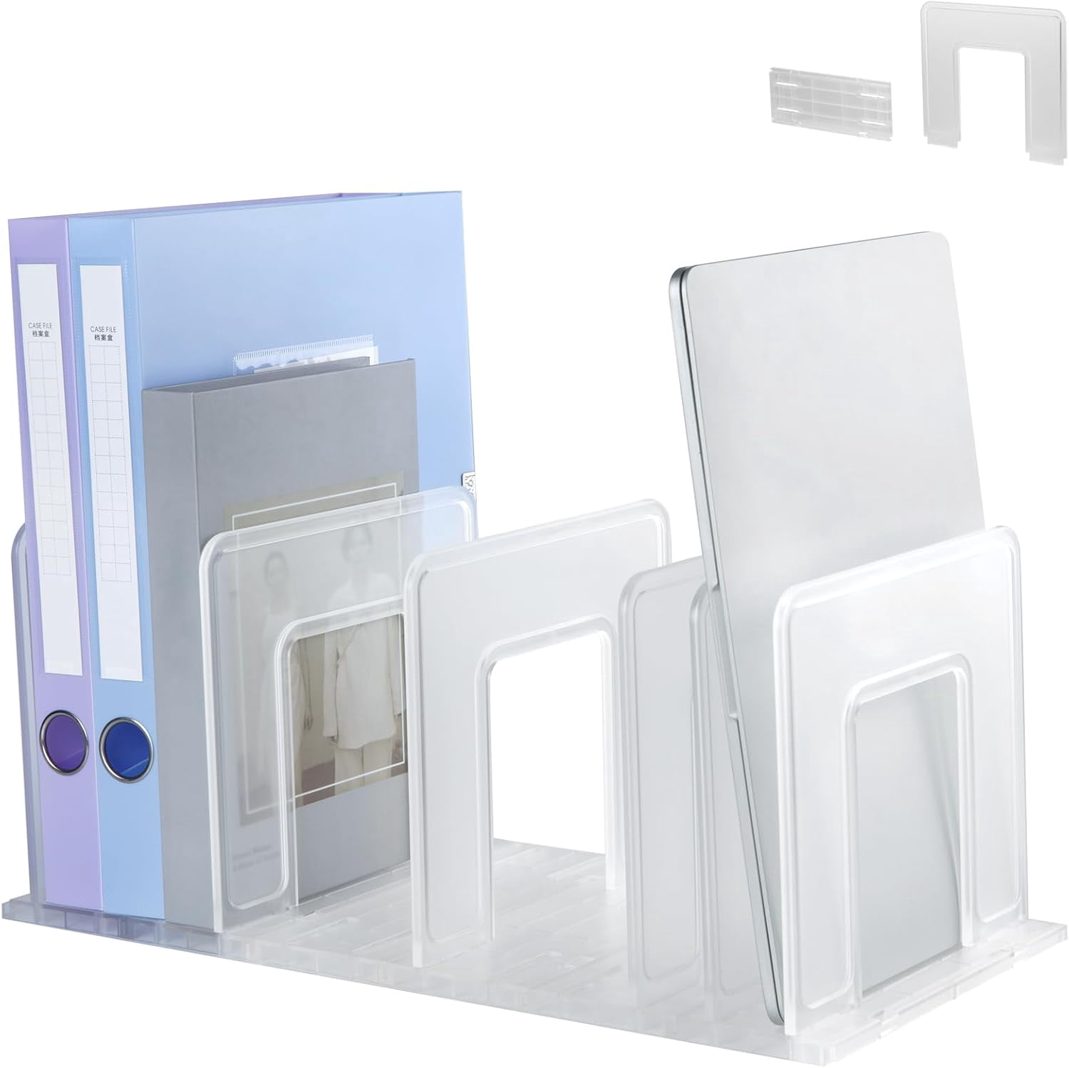 Adjustable vertical file divider, expandable upright file shelf ...