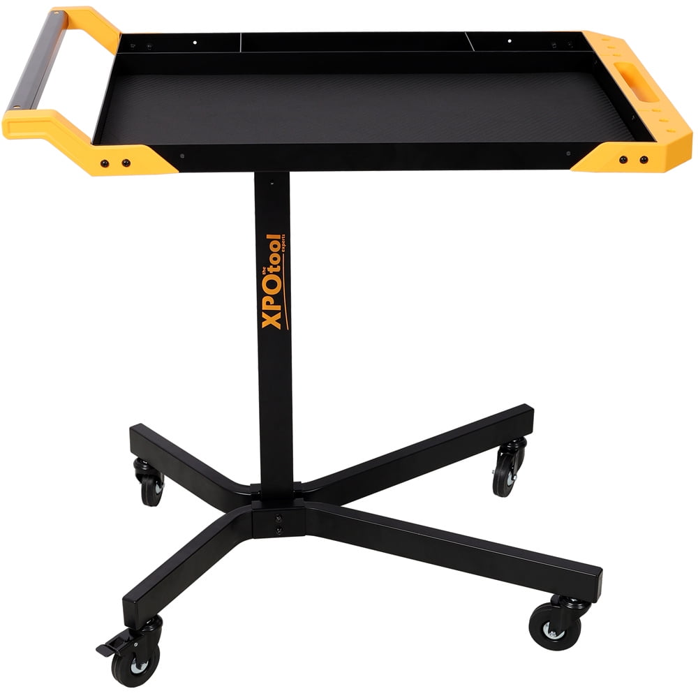 Adjustale Height Mobile Work Table with Wheels, Rolling Tool Tray Table ...