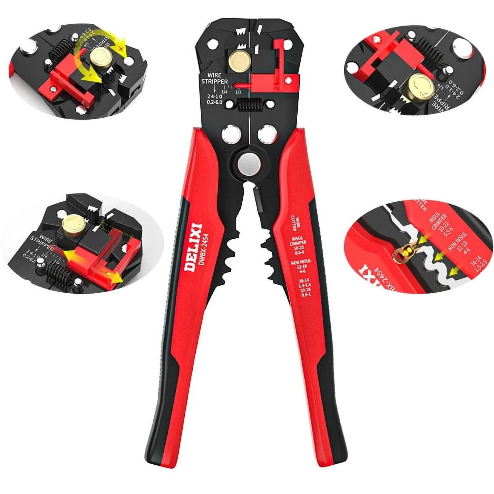 Adjusting Wire Stripper - 3 in 1 Heavy Duty Automatic Wire Stripping Tool | 10-24 AWG Wire ...
