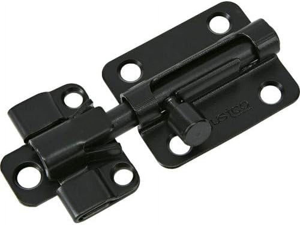 Adjustlock 2-1/2" Barrel Bolt, 2-Part Black Steel w Mounting Screws ...