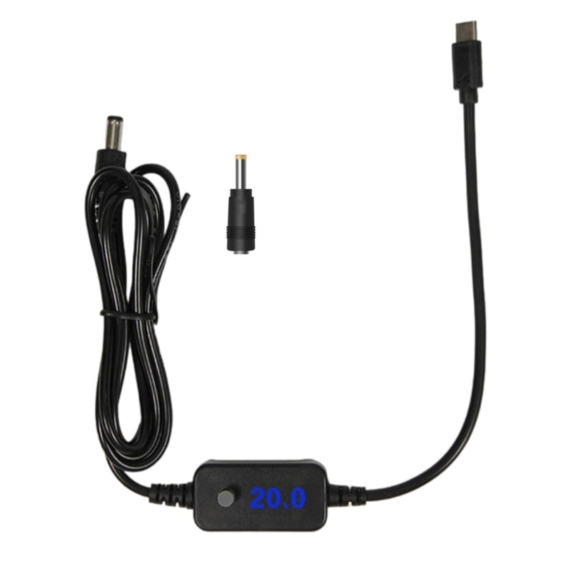 Adjustment Voltage USB C To DC5V9V12V20V 65W Power Cable With 4.0x1.7mm ...