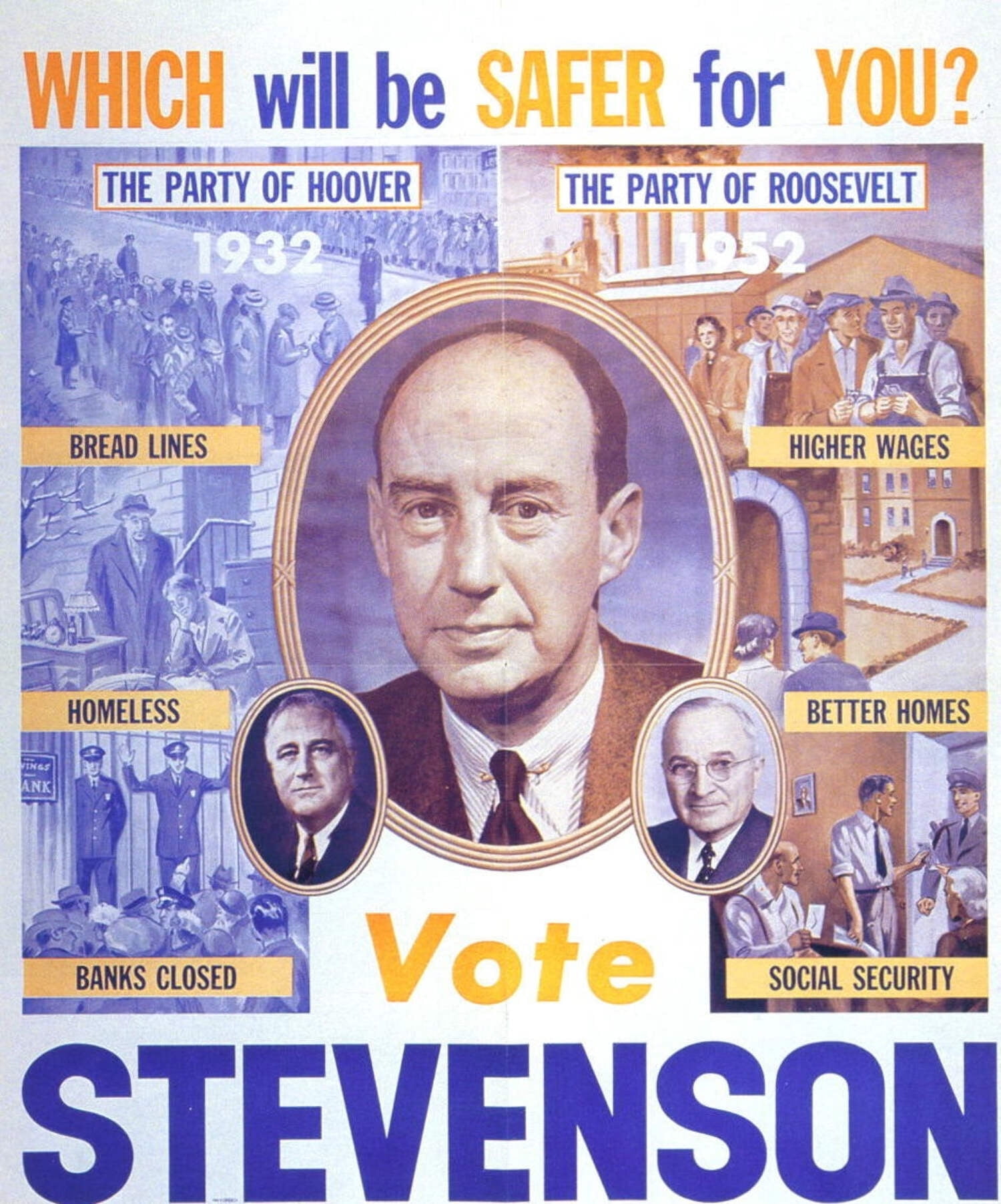 Adlai Stevenson Ii Campaign Sign Glossy Poster Picture Photo Print ...
