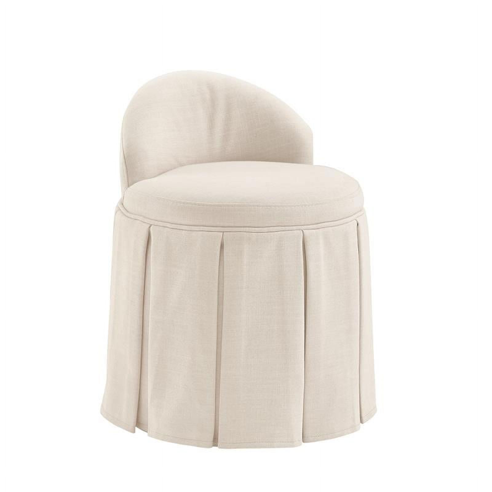 Adleigh Linen Vanity Stool, Beige - Walmart.com