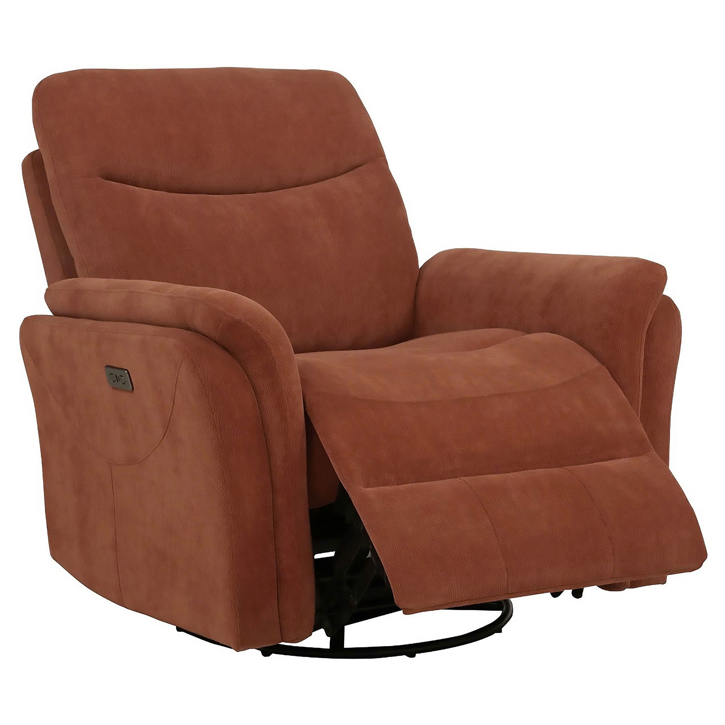 Adler Upholstered Power Swivel Glider Recliner Rust - Walmart.com