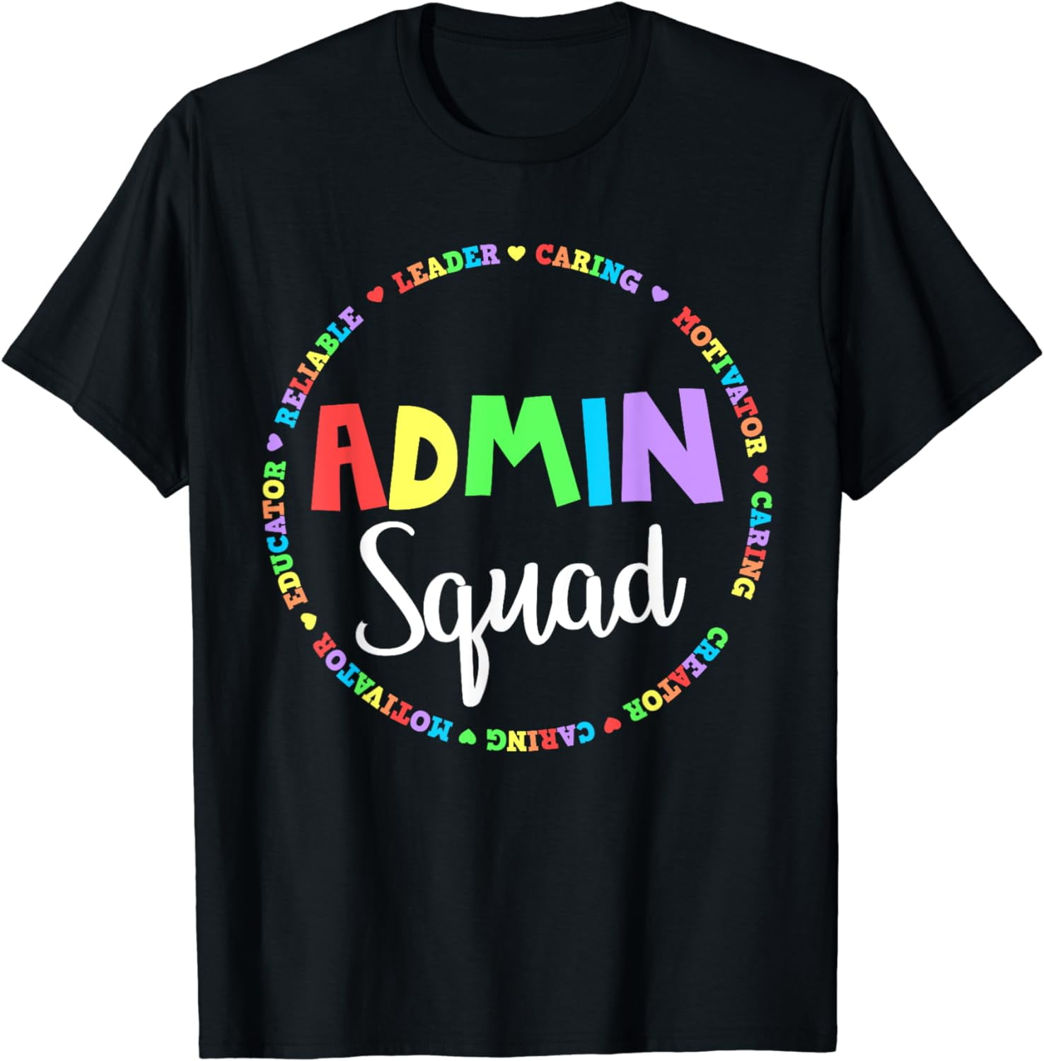 Admin Squad School Assistant Principal Crew Administrator T-Shirt ...