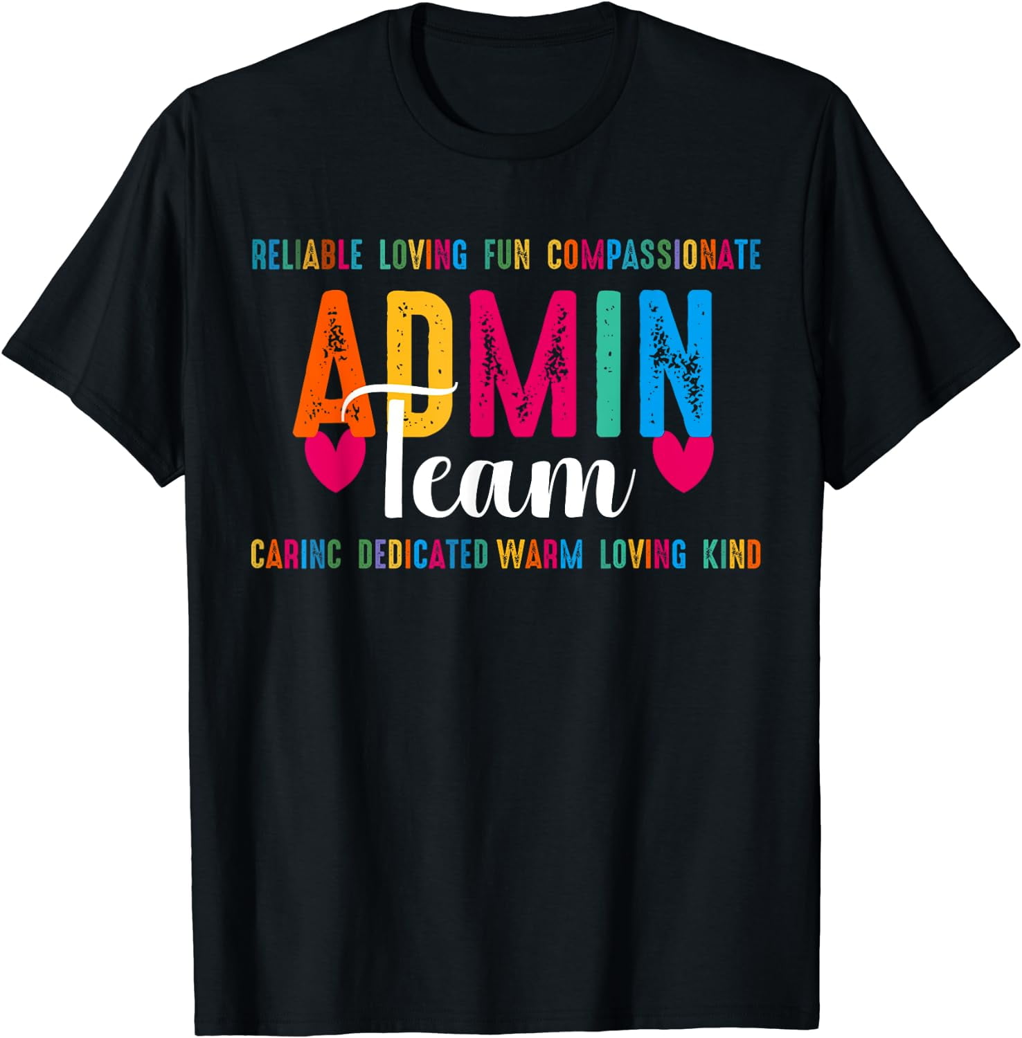 Admin Team Office Squad Coworker Staff Crew Specialist Squad T-Shirt Black 2X-Large - Walmart.com