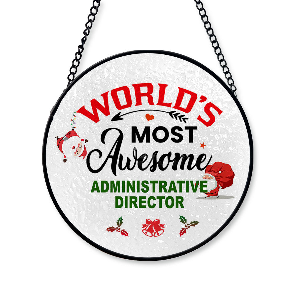 Administrative Director Stained Glass Window Hanging 2025 Gifts for Men ...