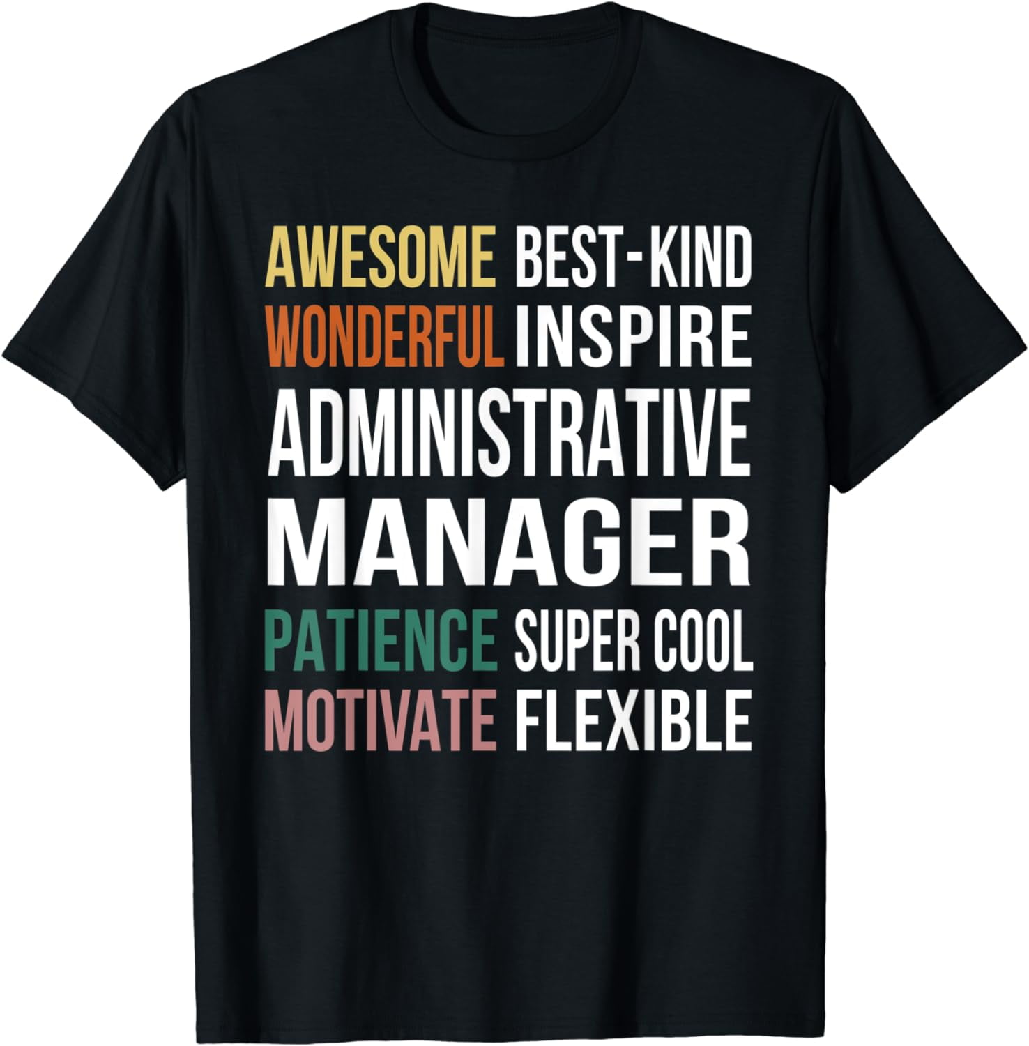 Administrative Manager Gift Funny Admin Week Appreciation T-Shirt ...