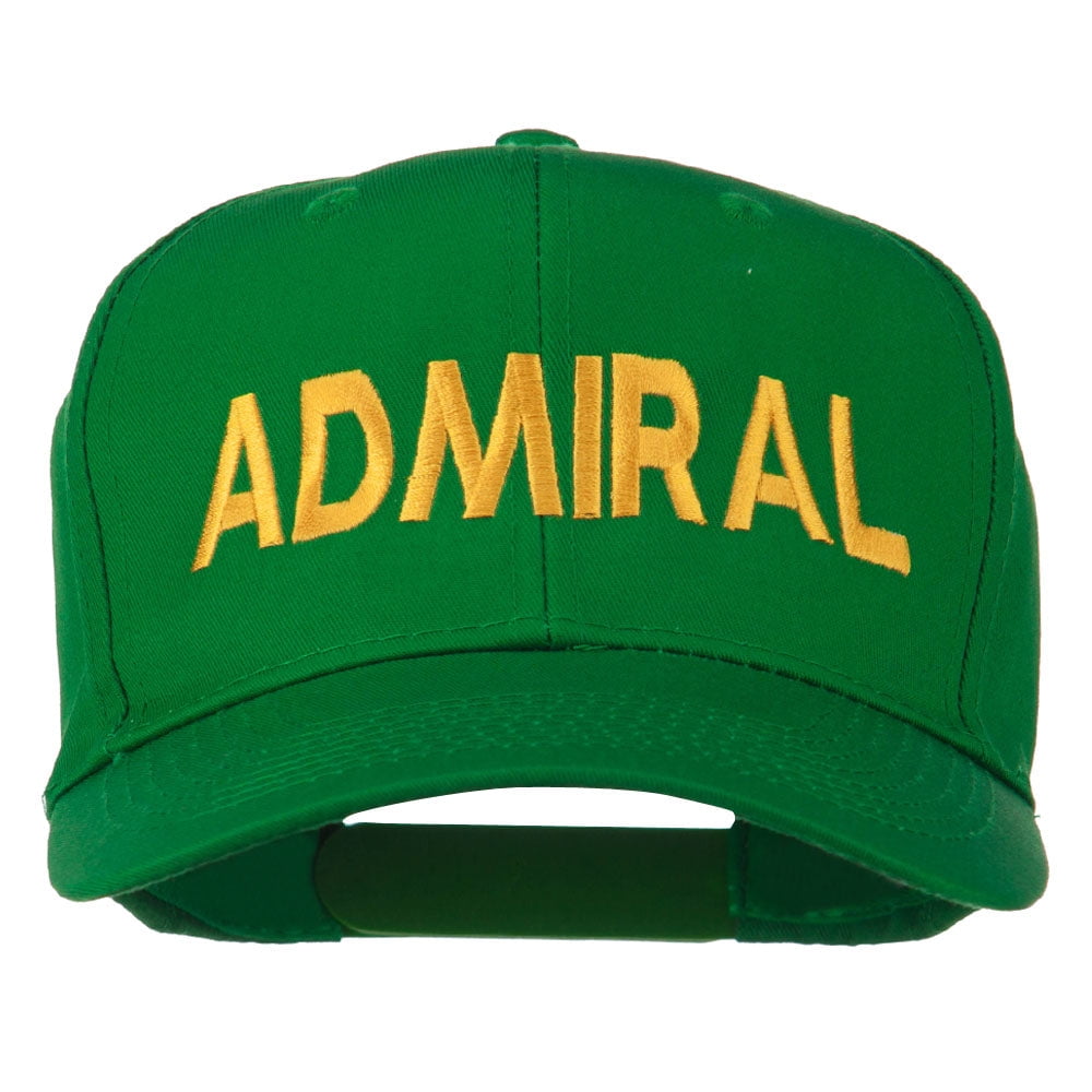 Admiral Embroidered Cotton Twill Cap - Kelly OSFM - Walmart.com