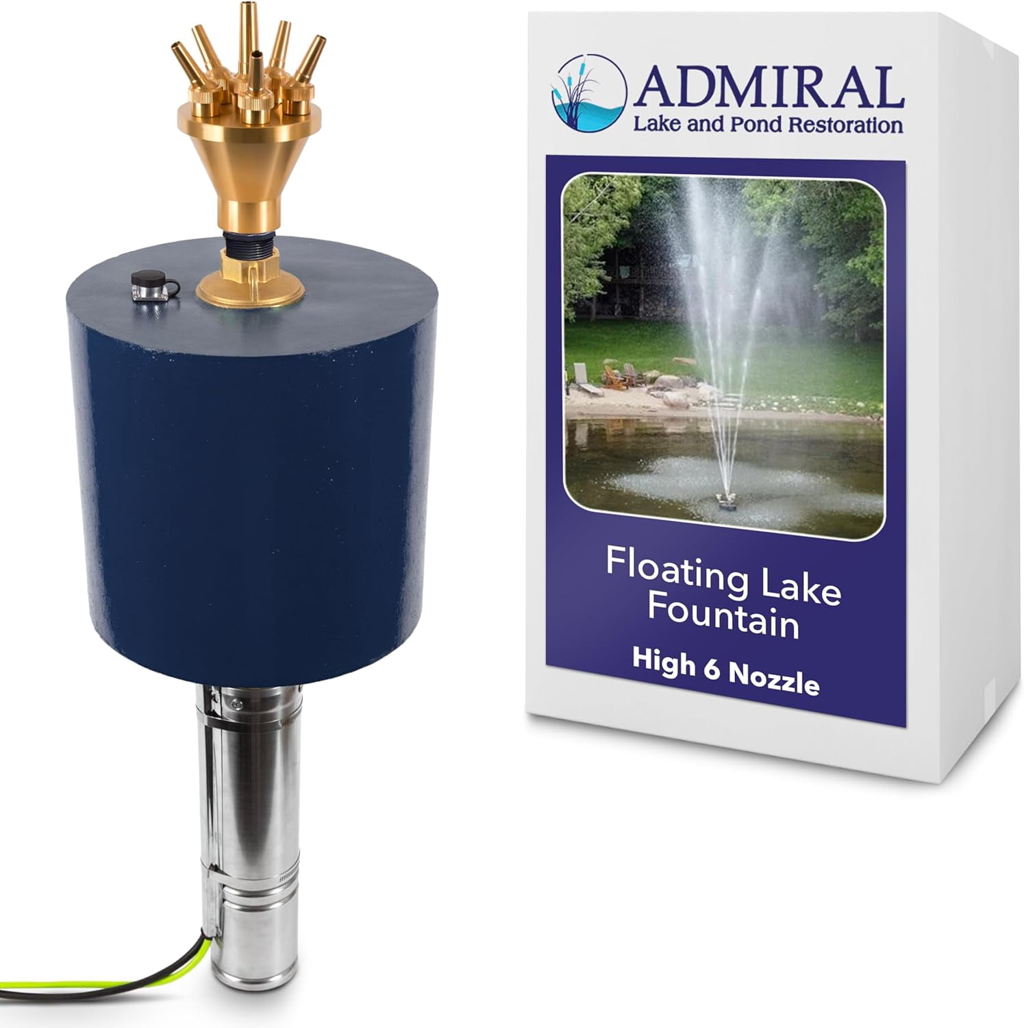 Admiral Lake Fountain | Stainless Steel 1 HP 110v Submersible Pump ...