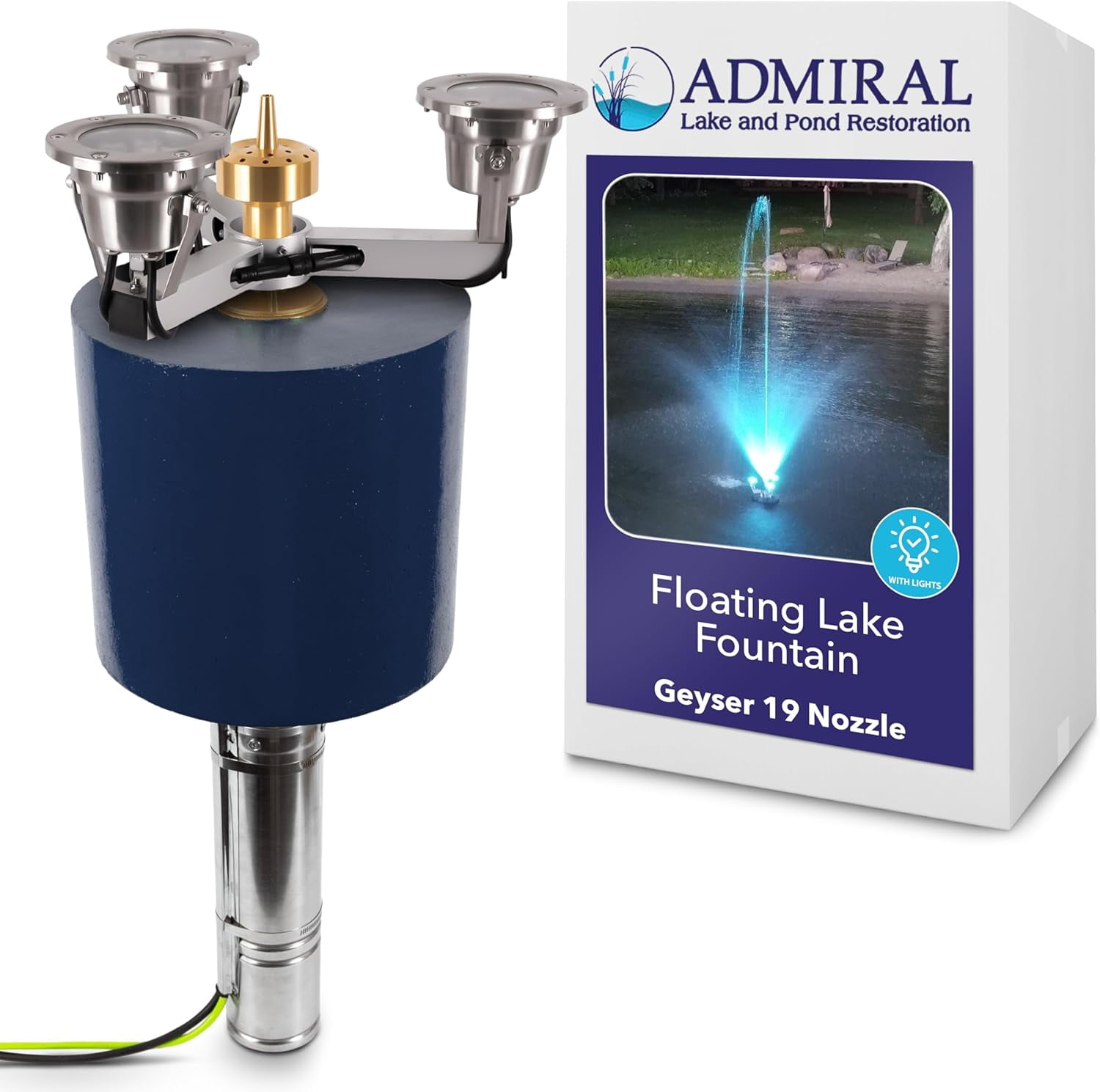 Admiral Lake Fountain | Stainless Steel 1 HP 220v Submersible Pump ...