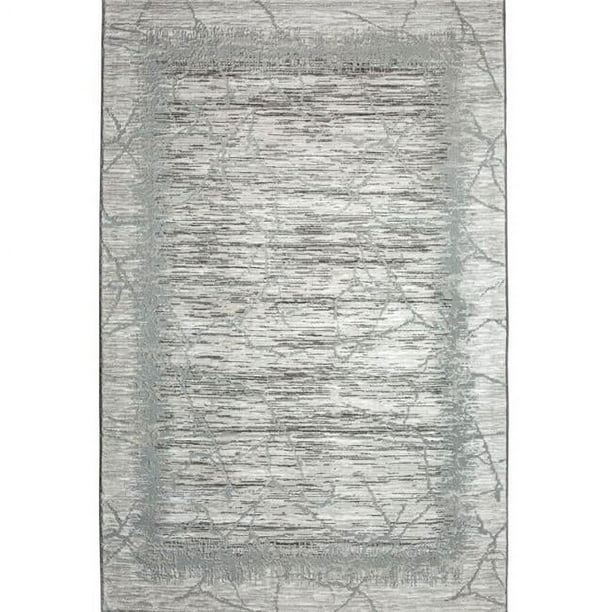 Davide 1229 Transitional Crackled Grey 3x5 Area Rug - Walmart Business ...