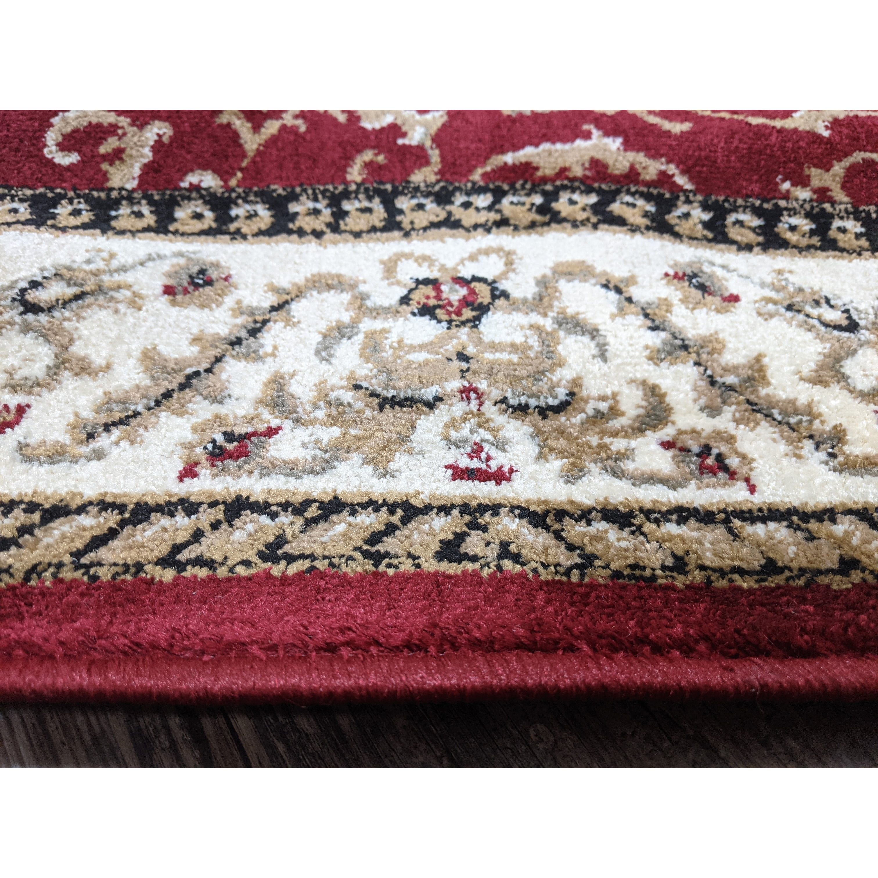 Admire Home Living Amalfi Transitional Scroll Pattern Area Rug Red 5'3 ...