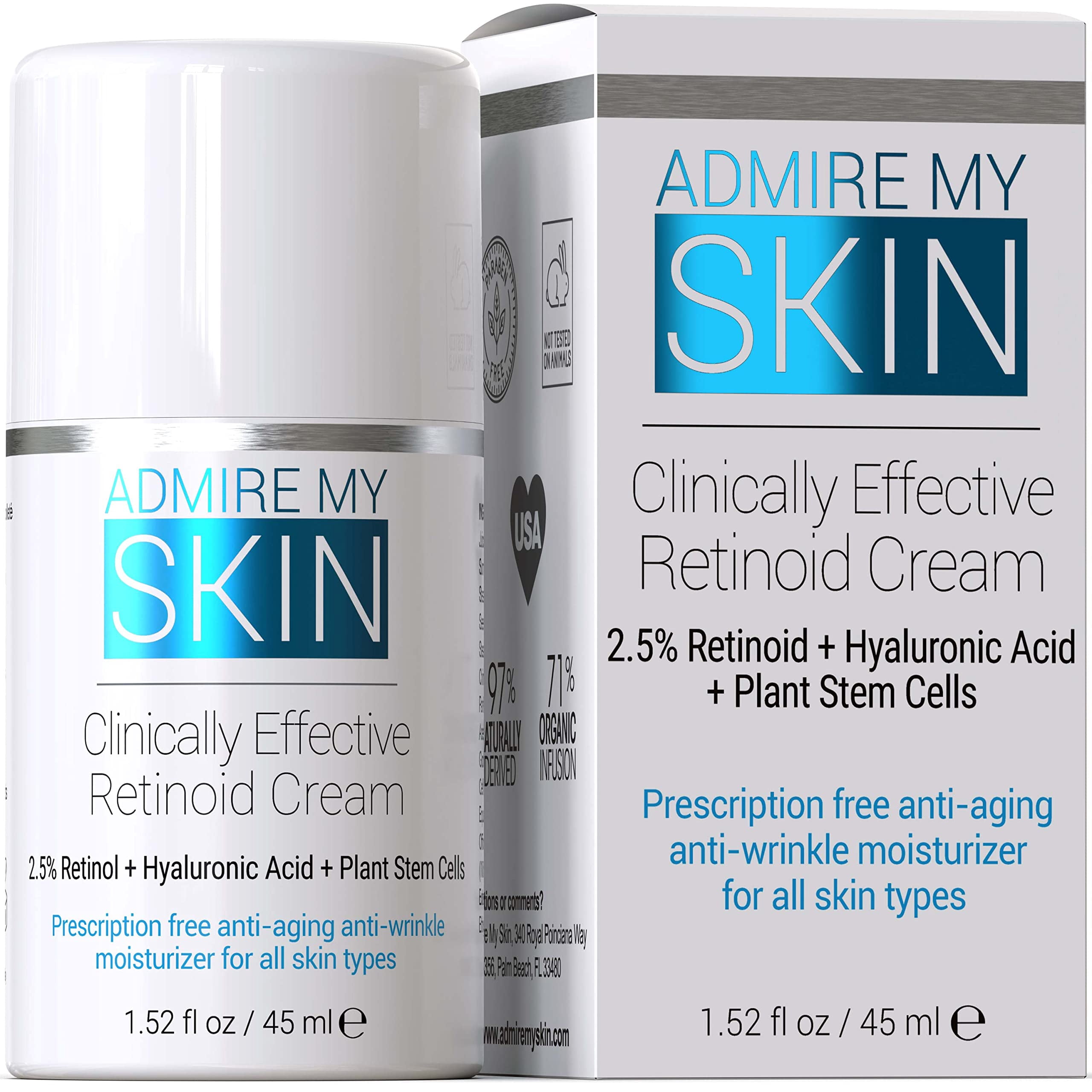Admire My Skin Potent TMA2 Retinoid Cream - Anti Aging Retinol Cream ...