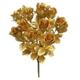 Admired By Nature 14 Stems of Blossoms Rose Flower Bush, Gold - Walmart.com
