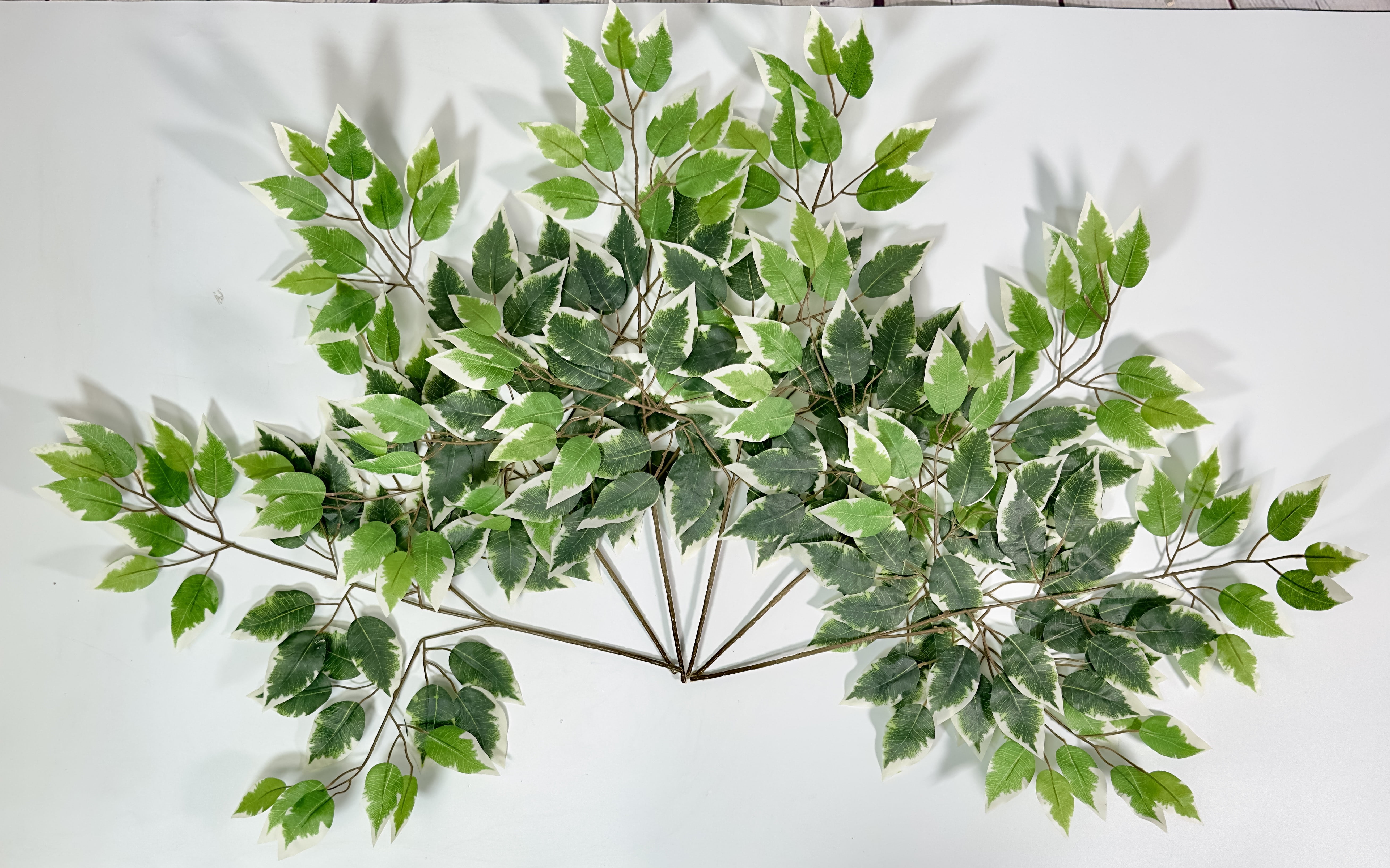 Admired By Nature 6 Pc Set Artificial Ficus Spray Leaves With Stems, Greenery, Fake Faux Plants ...