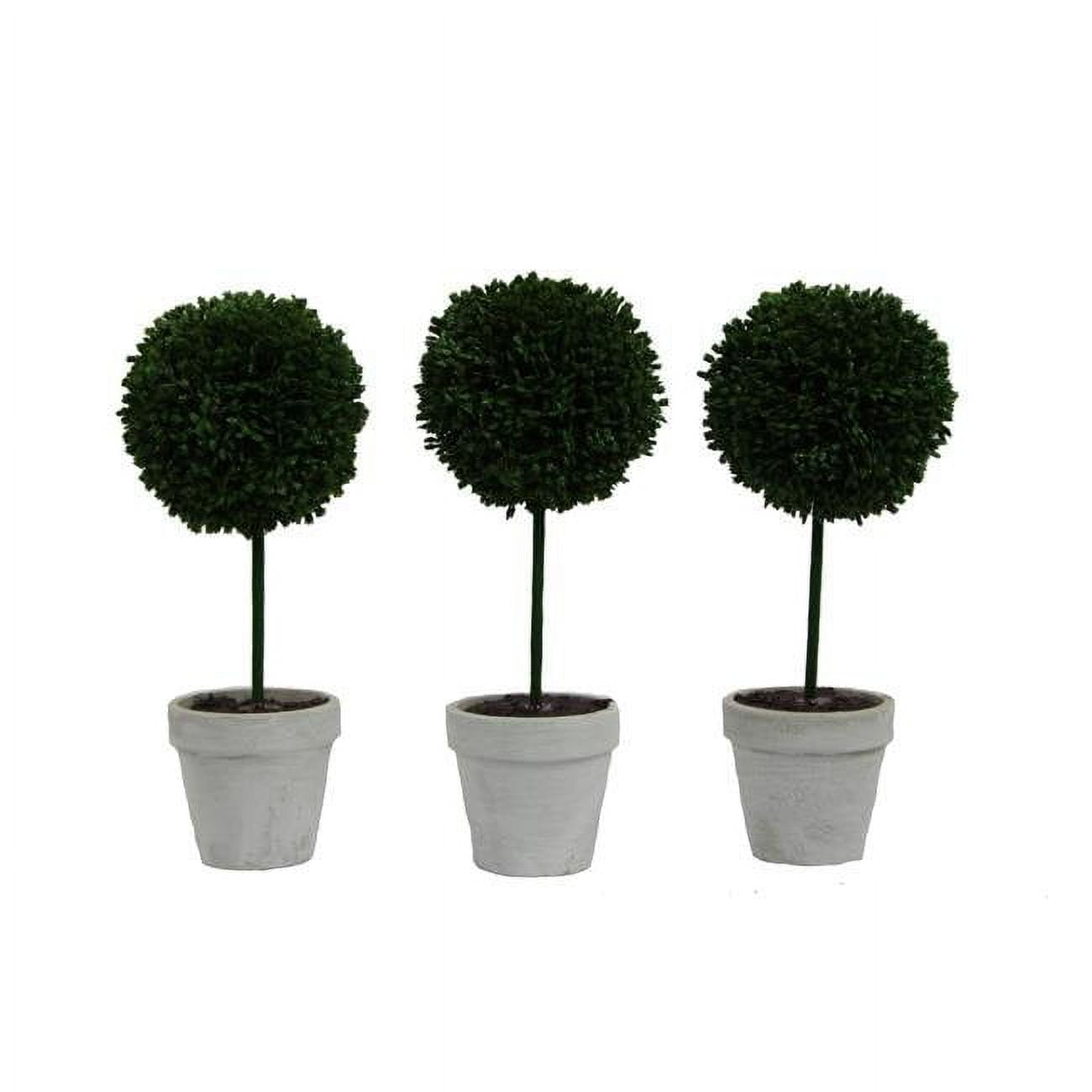 Admired By Nature 9 in. Artificial Boxwood Ball Topiary Plant Tabletop ...
