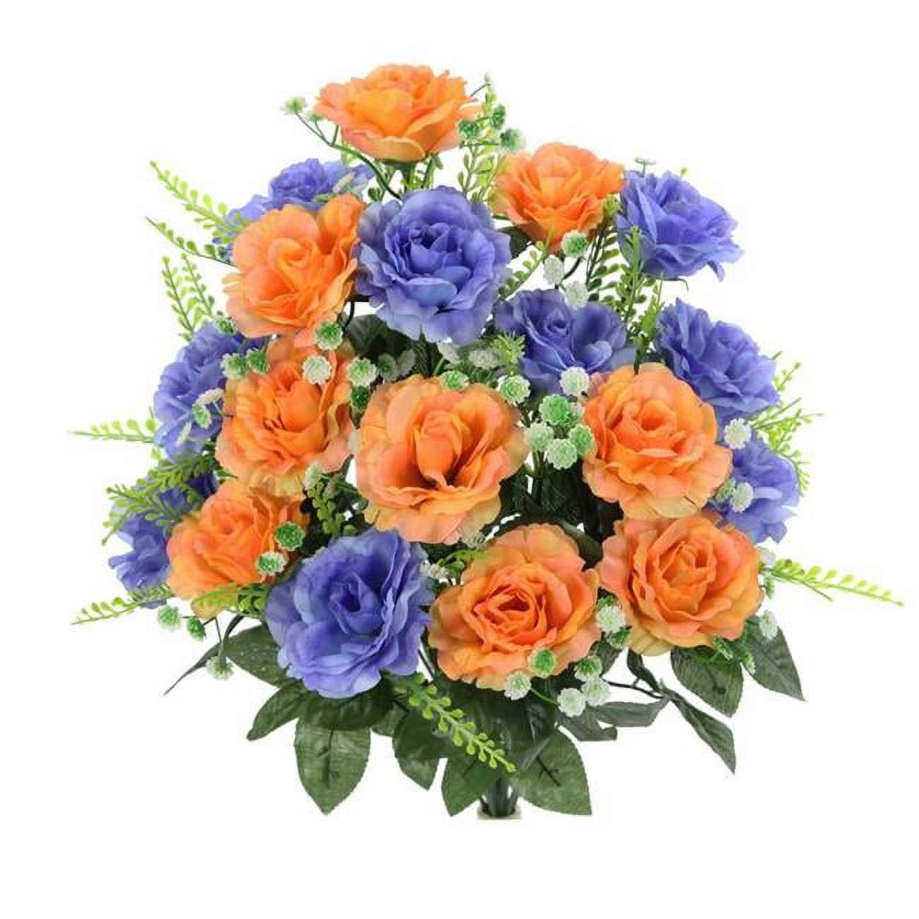 Admired by Nature 3 x 1.5 in. 18 Stems Artificial Full Blooming Rose ...