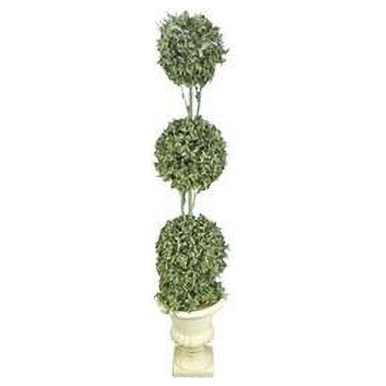 Frosted Green Triple Ball Boxwood Topiary in Pot