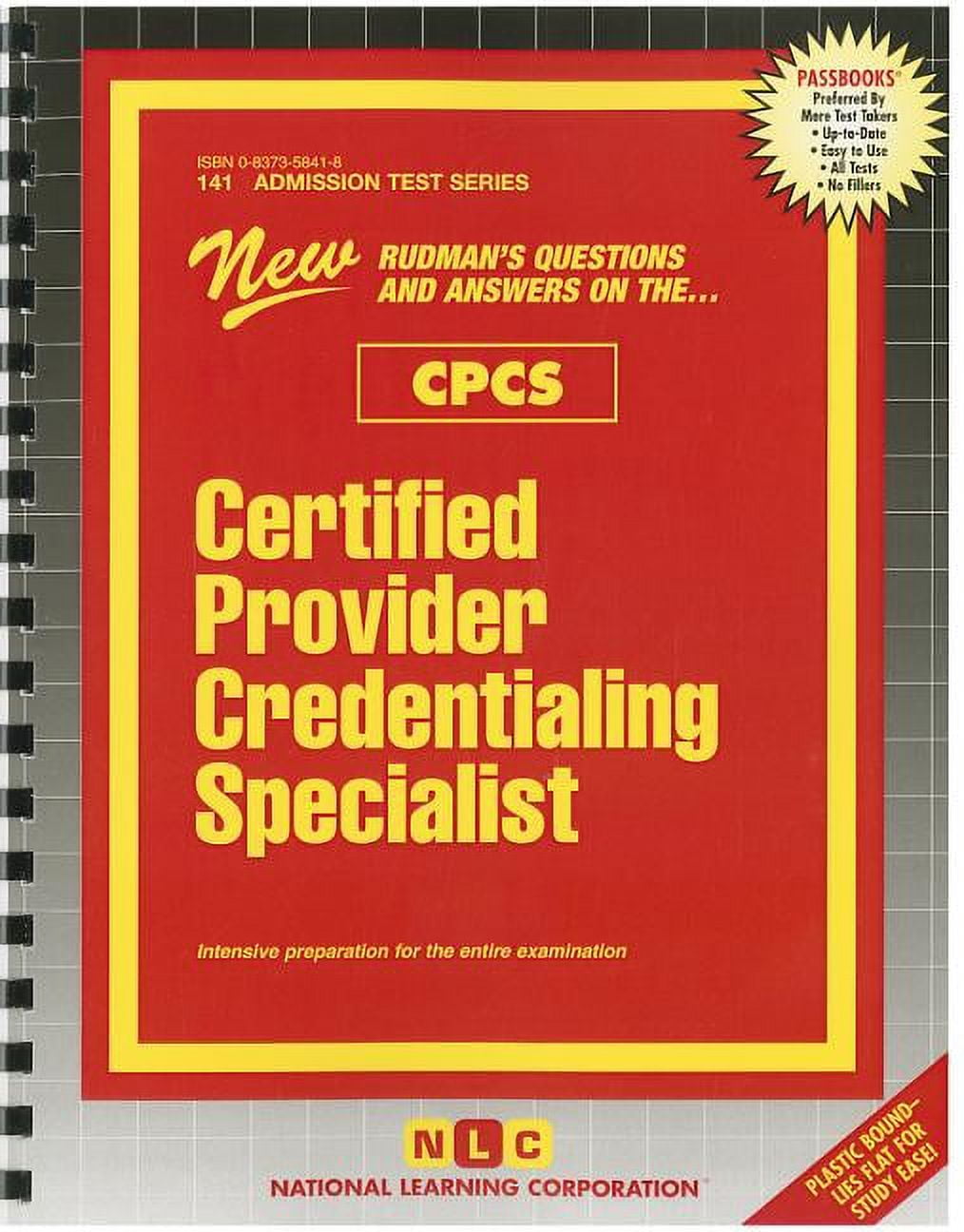 Admission Test: Certified Provider Credentialing Specialist : Volume ...