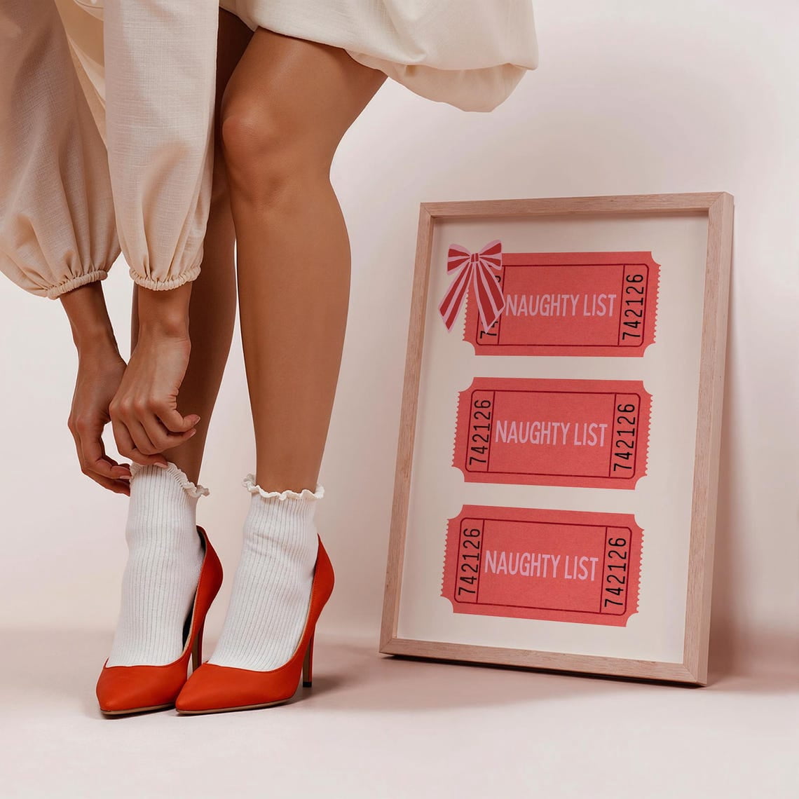 Admission Ticket Festive Wall Art Poster, Stretched Size 12x18 ...