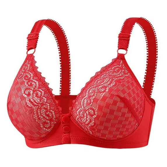Admvng Bras for Women Lace Stitching with Front Button Can Adjust ...