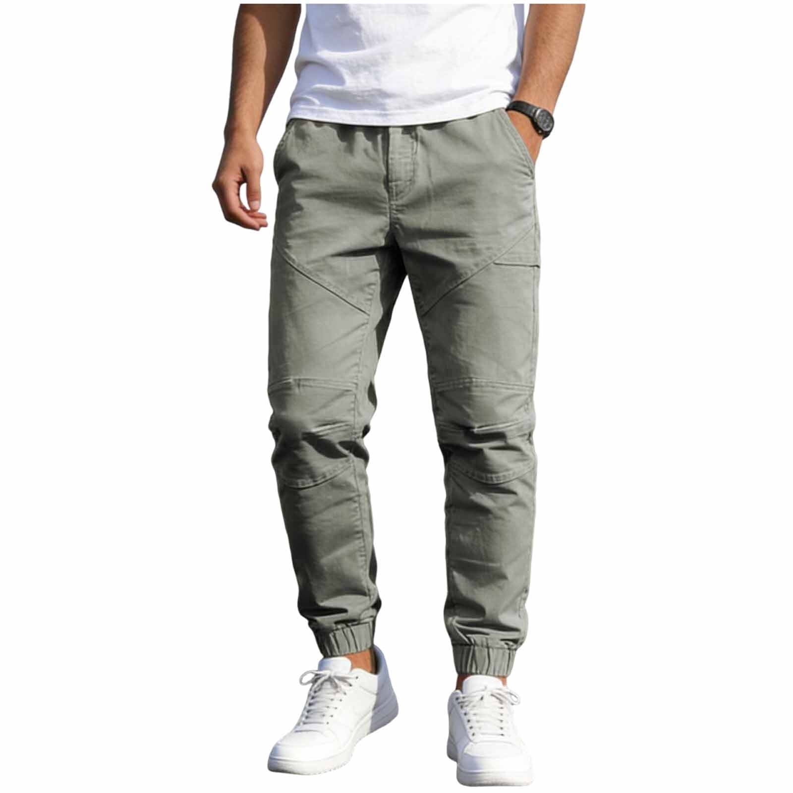 Admvng Cargo Pants for Men Comfortable Casual Work Full Length Pants ...