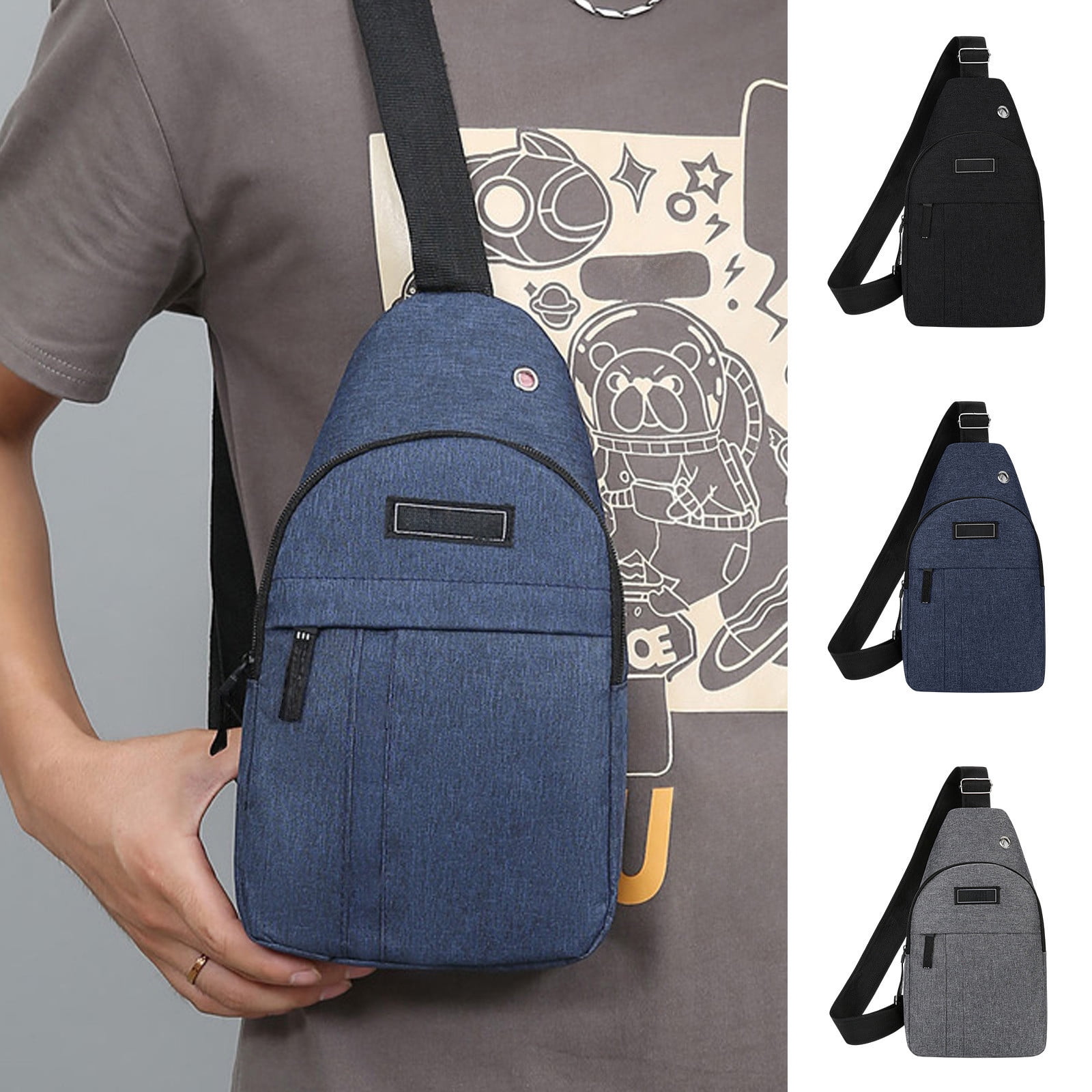 Admvng Crossbody Daypack for Men Slim Chest Backpack Man Purse Small ...