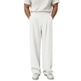 Admvng Dress Pants for Men Pleated Solid Color Business Trousers ...