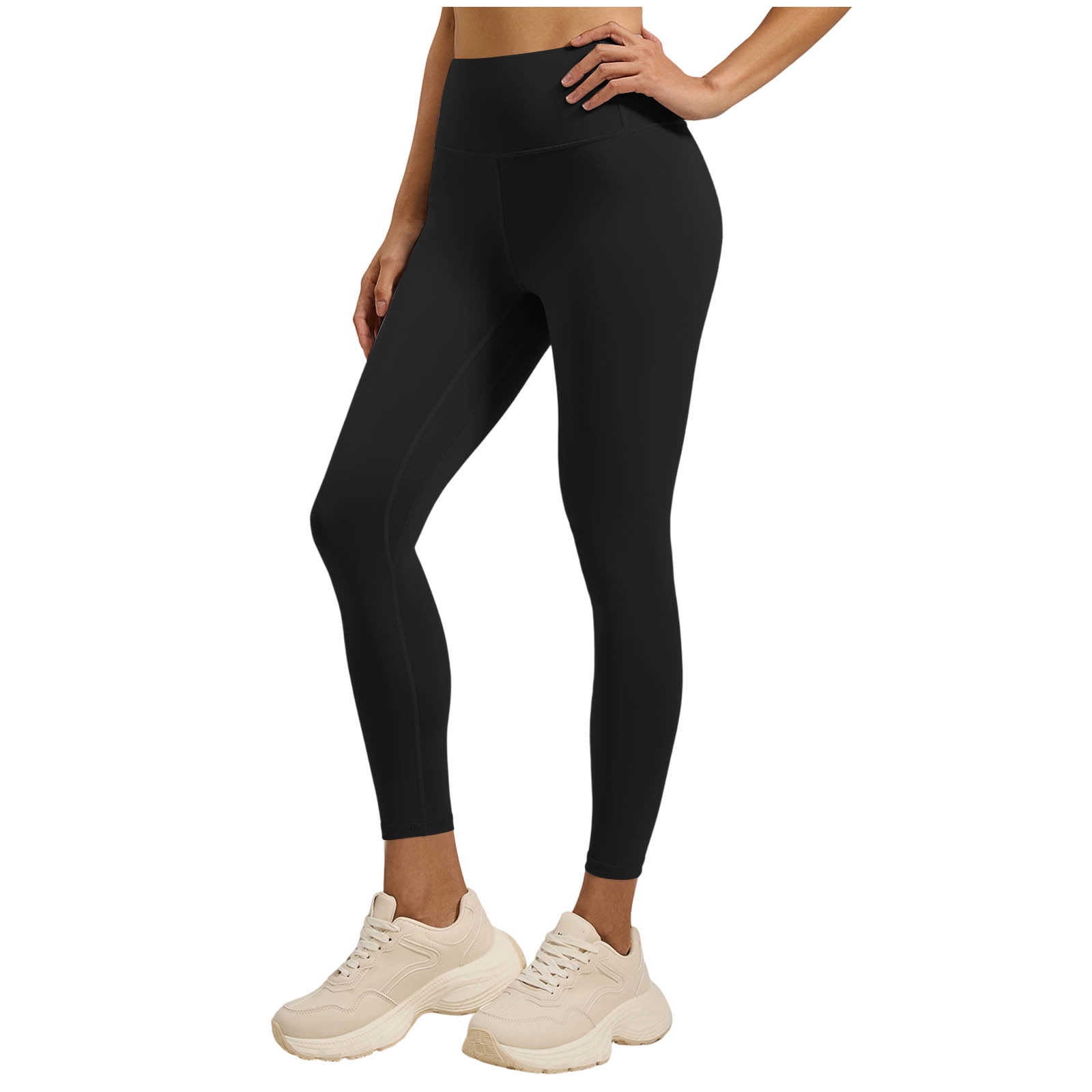 Admvng Leggings for Women Casual Solid Elastic Running Yoga Tight Pants ...