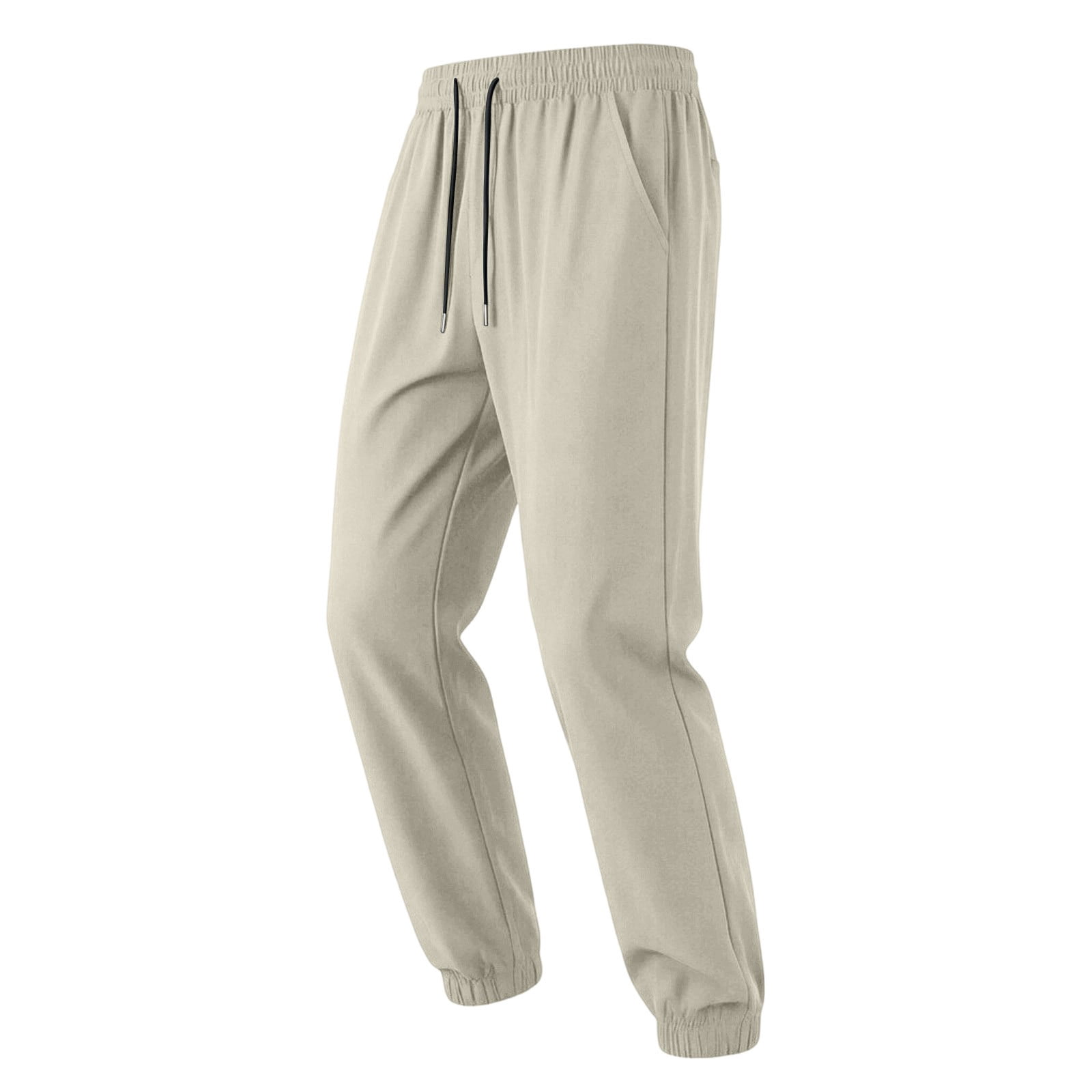 Admvng Men's Big & Tall Pants Elastic Drawstring Waist Casual ...