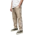 Admvng Men's Cargo Pants Elastic Drawstring Waist with Side Zipper ...