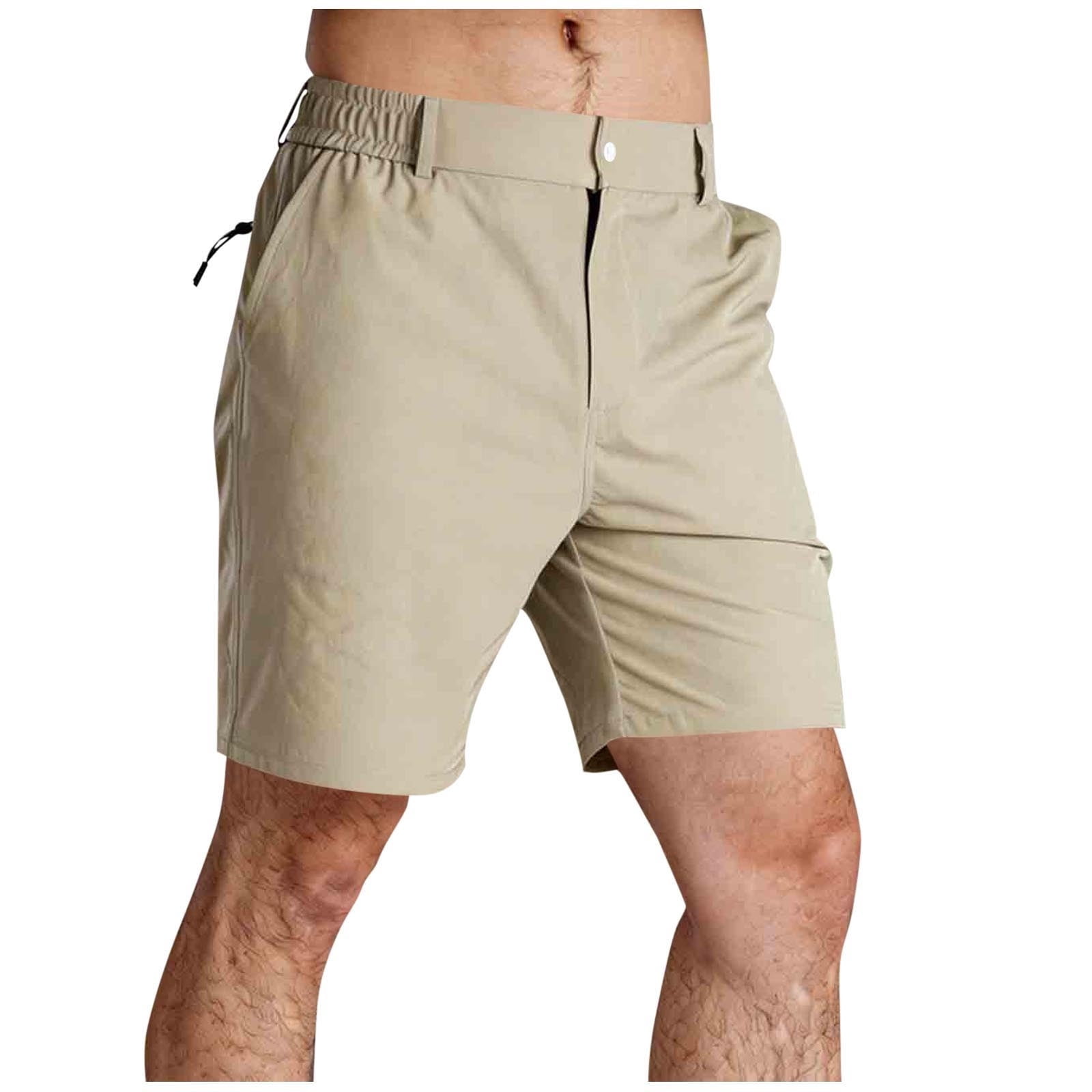 Admvng Men's Cargo Shorts Casual Sports Zipper Multi-Pocket Button ...