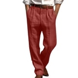 Admvng Men's Pants Solid Color Casual Full Length Pants - Walmart.com