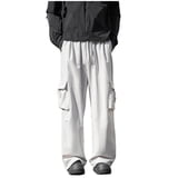 Admvng Mens Cargo Pants Big & Tall with Pockets Solid Casual Full ...