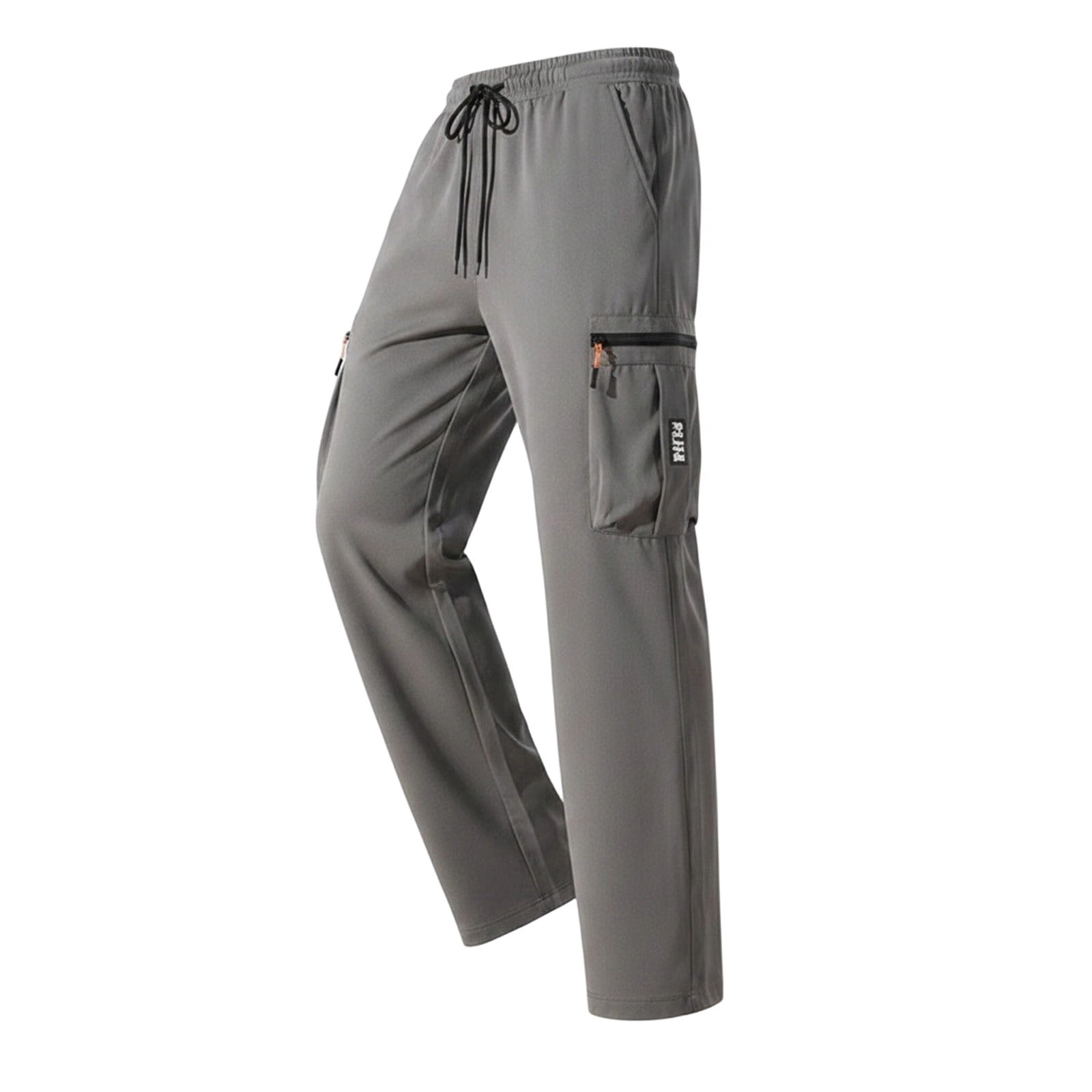 Admvng Mens Cargo Pants Solid Color Casual Comfy Fitness Trousers ...