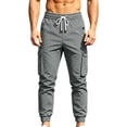 Admvng Mens Cargo Pants Straight Leg Jogger Full Length Pants with ...