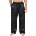 Admvng Mens Metallic Shiny Pants Big & Tall Elastic Drawstring Waist ...
