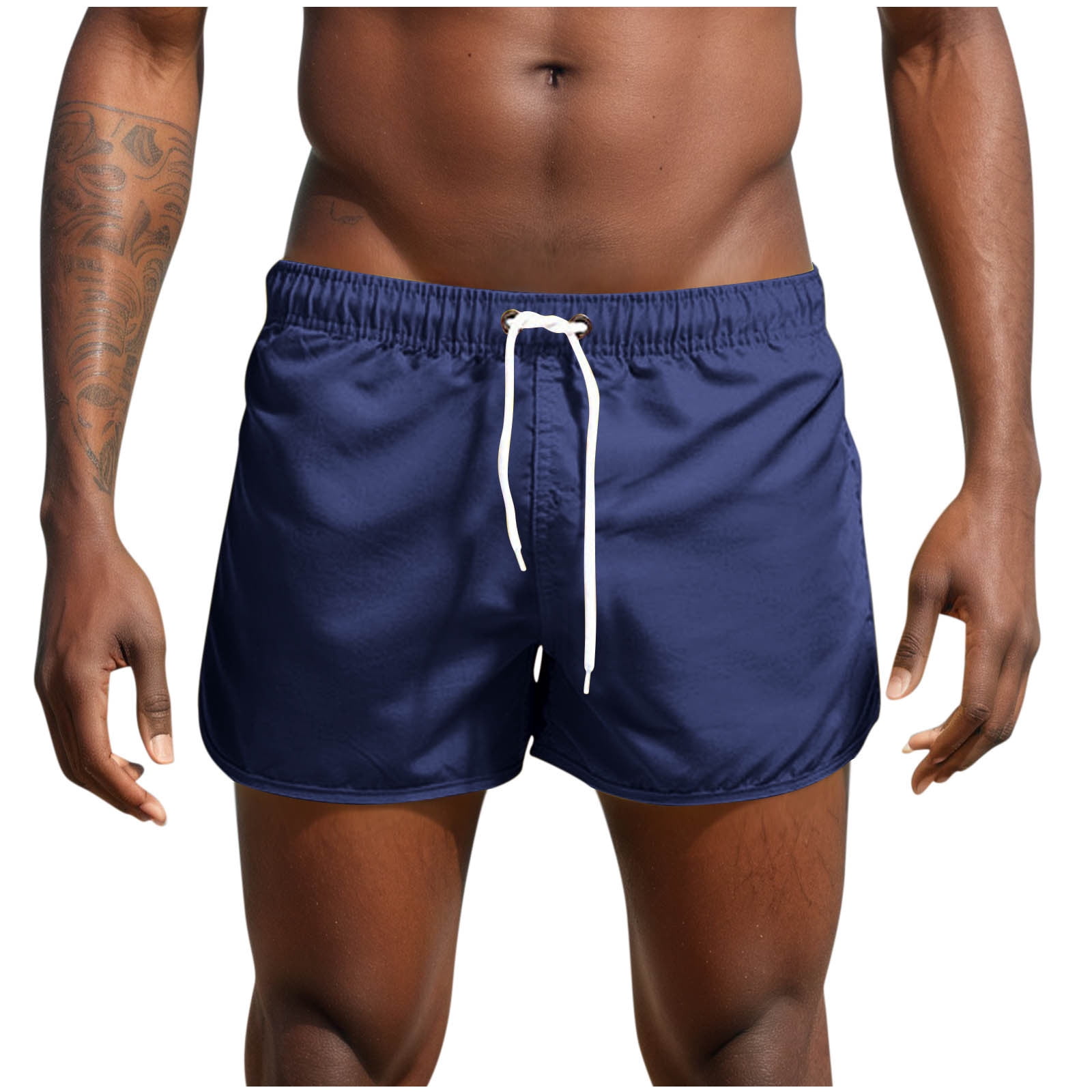 Admvng Mens Shorts Casual Drawstring Tightness Waist Exercise Beach ...