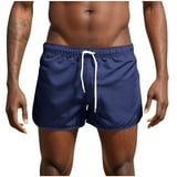 Admvng Mens Shorts Casual Drawstring Tightness Waist Exercise Beach ...
