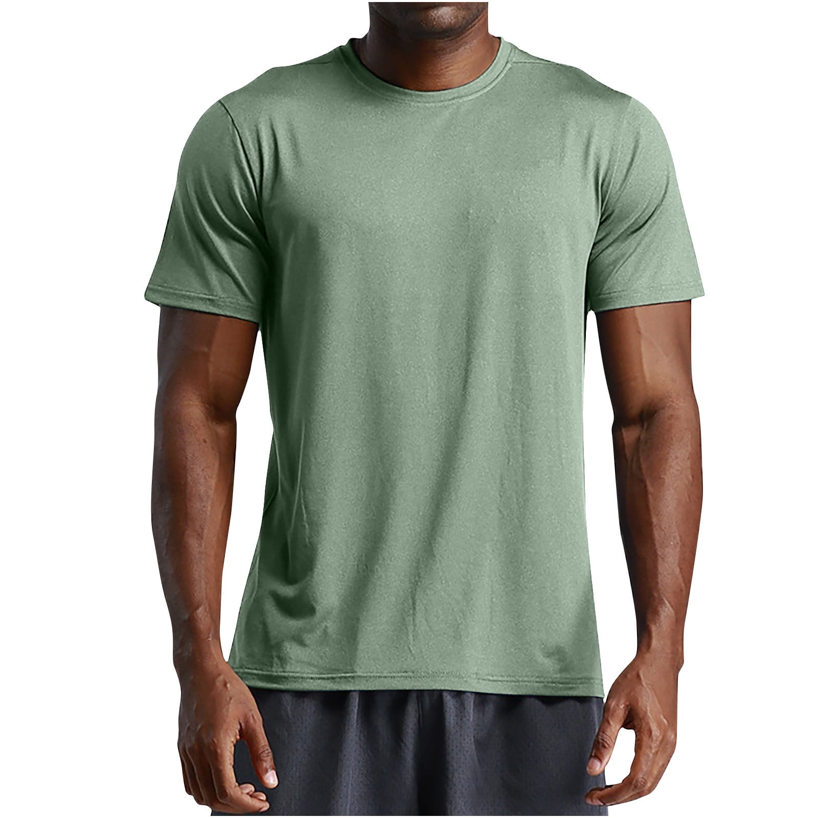 Admvng Mens T-Shirts T Shirt Ultra Soft Plain Tshirts for Cooling Crew ...