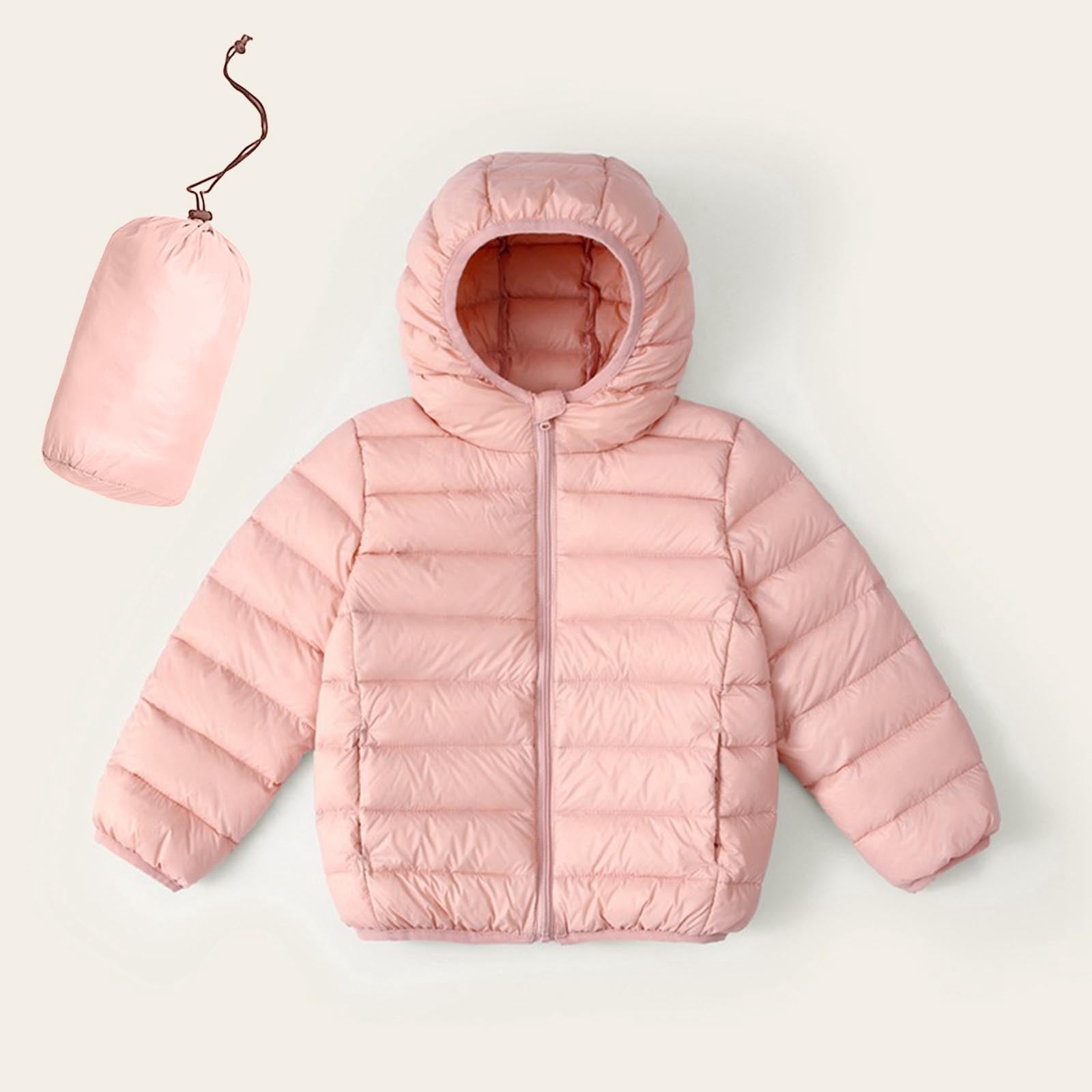Admvng Packable Puffer Jackets for Girls and Boys Lightweight Solid ...