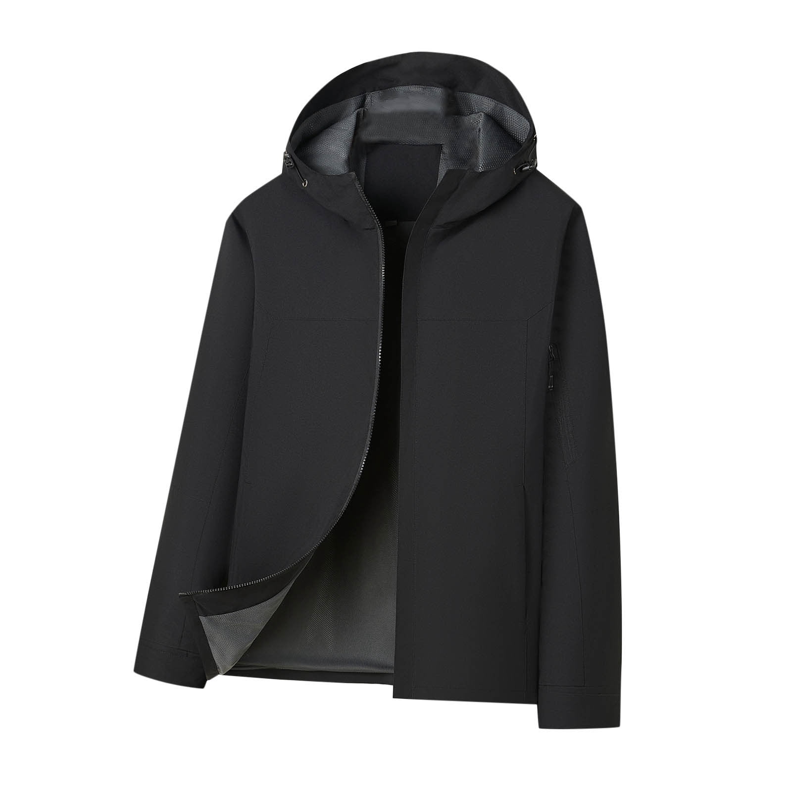 Admvng Rain Coats for Men Casual Plus Waterproof Solid Long Sleeves ...