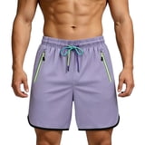Admvng Shorts for Men Big & Tall Solid Color Athletic Running Casual ...