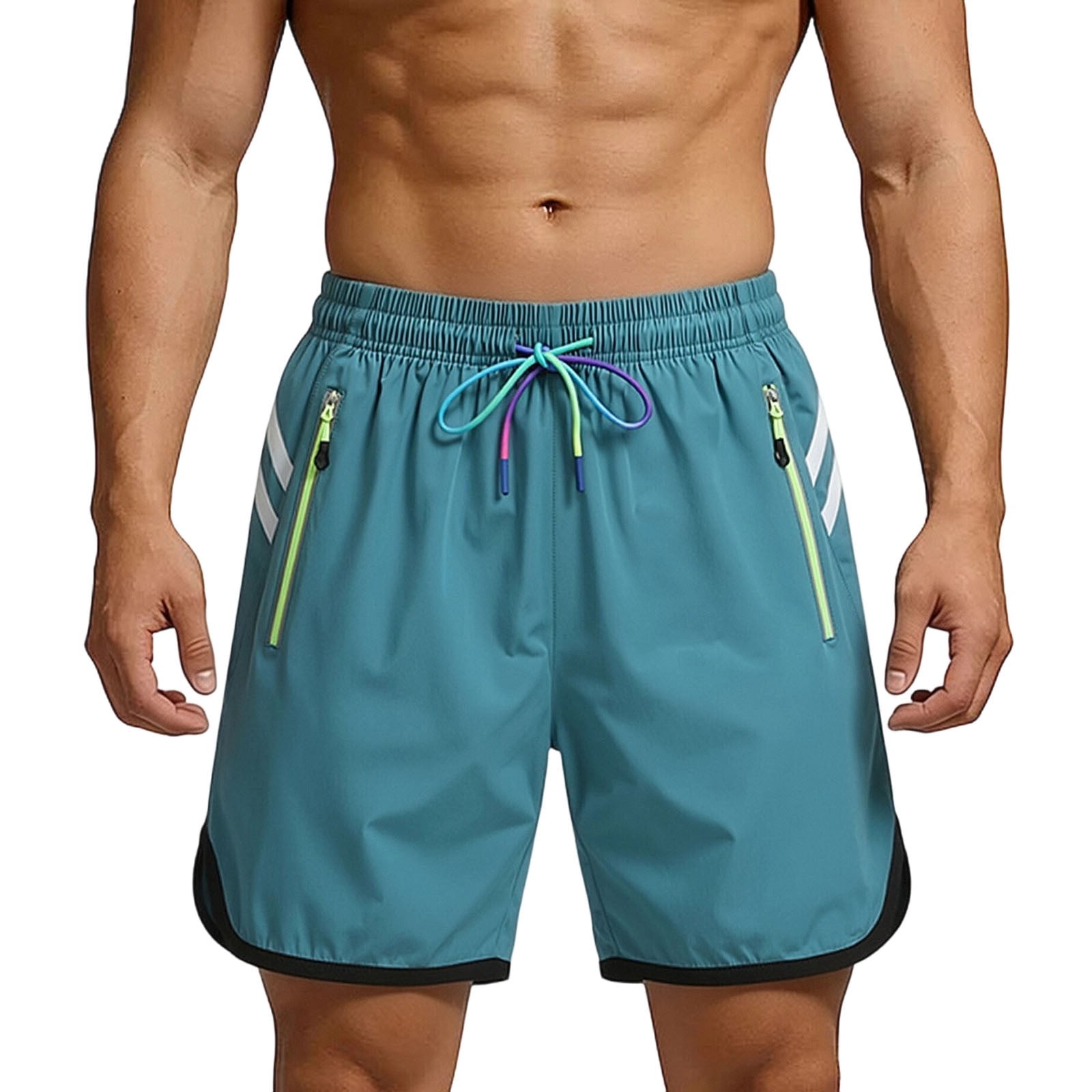 Admvng Shorts for Men Big & Tall Solid Color Athletic Running Casual ...